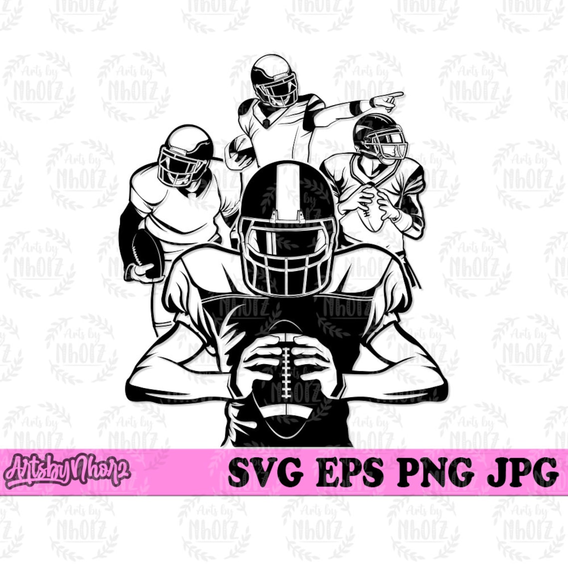 Football Players Svg Football Game Svg Football Team Svg - Etsy