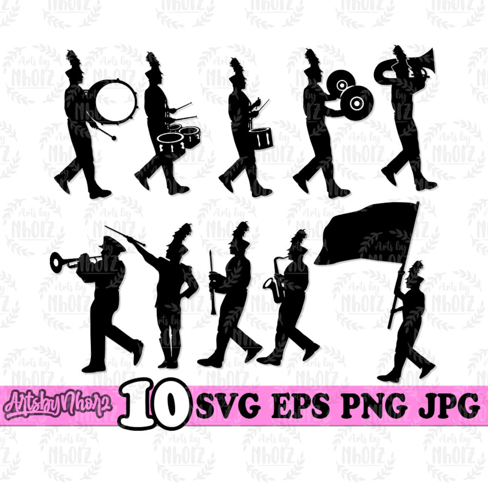 10 Marching Band SVG Bundle, Marching Band Bundle Png, Marching Bundle ...