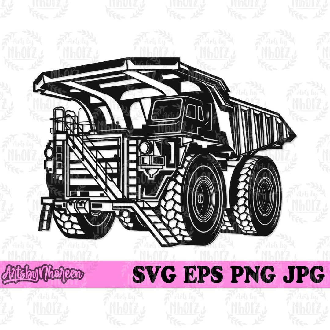 Large Quarry Truck Svg, Trucker Dad Tshirt Design Dxf, Truck Driver ...
