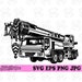 Mobile Crane Truck Svg, Construction Clipart, Contractor Dad Gift Idea ...
