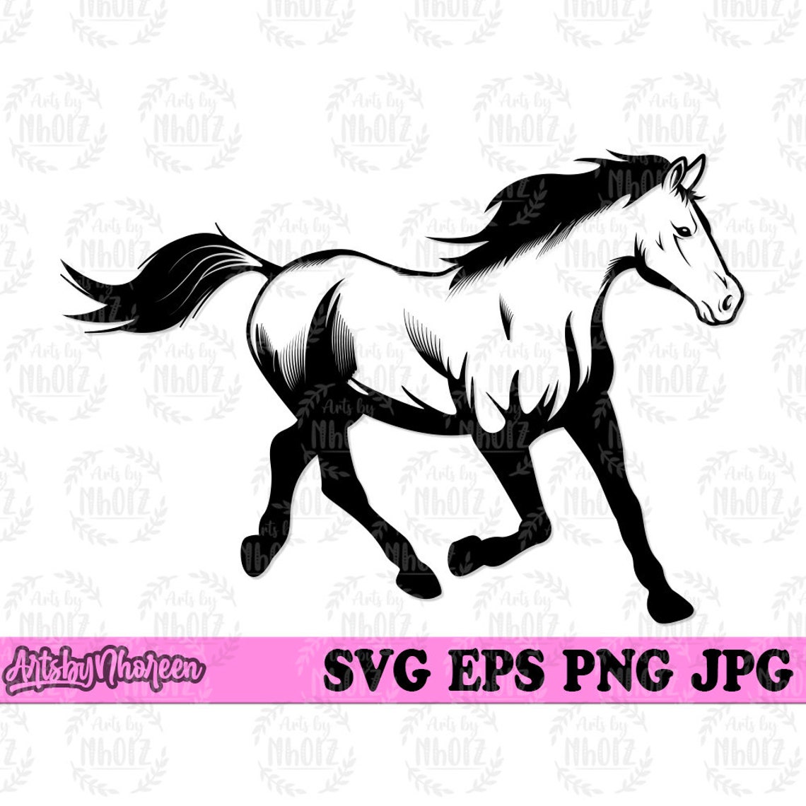 Stallion Horse Svg Running Horse Clipart Barn Animal - Etsy