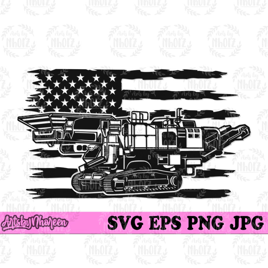 US Rock Crusher Machine Svg Construction Clipart - Etsy