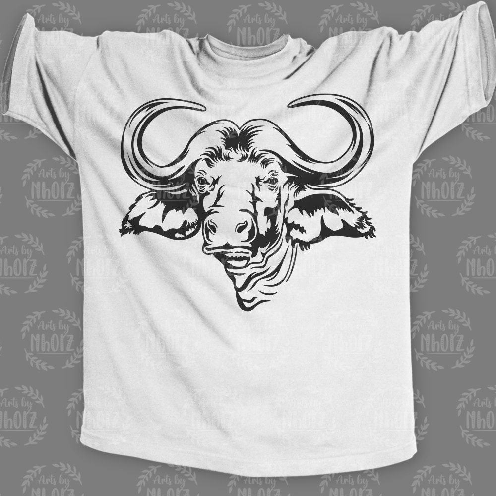 Büffelkopf svg Wild Animal Clipart Bison Cut File Büffel | Etsy