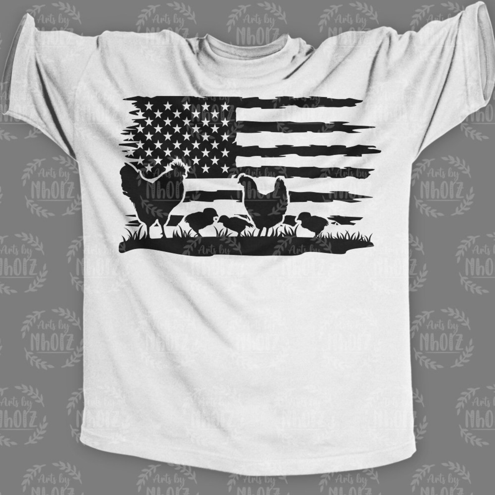 US Flag Chicken Farm Svg, Farm Chicken Clipart, Farm Animal Cut File ...