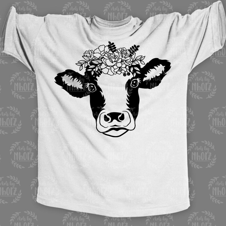 Cute Floral Calf Svg Baby Cow Cut File Flower Animal - Etsy
