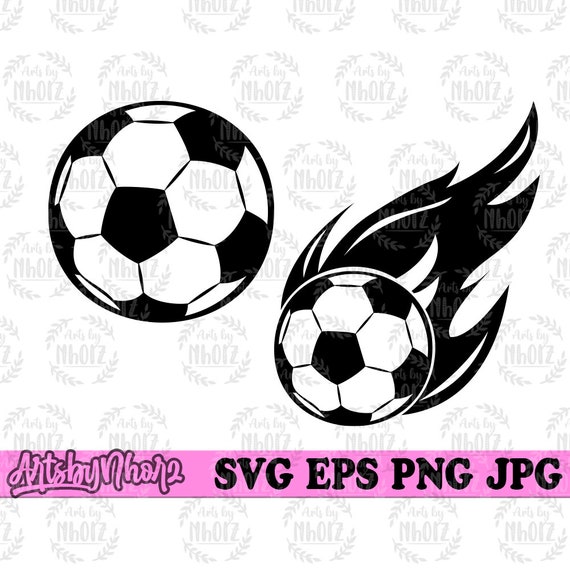 Soccer Ball Svg Files Soccer Ball Flaming Svg Soccer Svg | Etsy