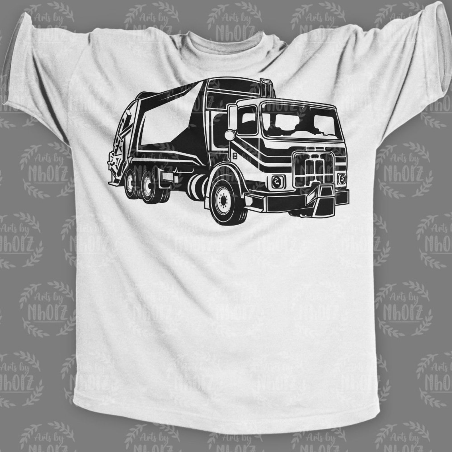 US Garbage Truck Svg Trucker Clipart Skilled Driver Dad Cut - Etsy