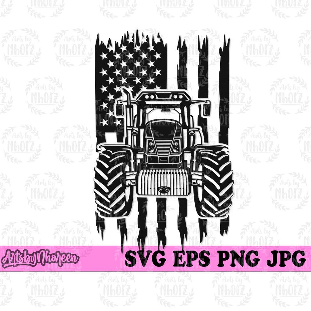 US Tractor Svg, Farm Life Cut File, Farming Shirt Clipart, Tractor ...