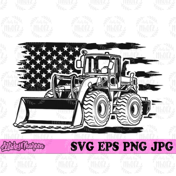 US Bulldozer Svg Heavy Equipment Stencil Bulldozer Logo | Etsy