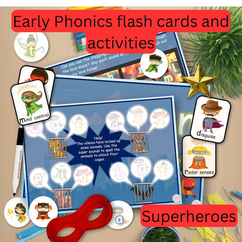 Phonics First Sounds Superheroes Phase 2 Phonemes Graphemes School ...