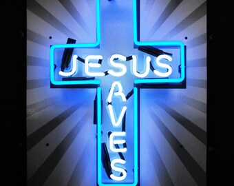 Jesus Saves Neon Sign - Etsy