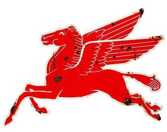 Mobil Pegasus Sign - Etsy