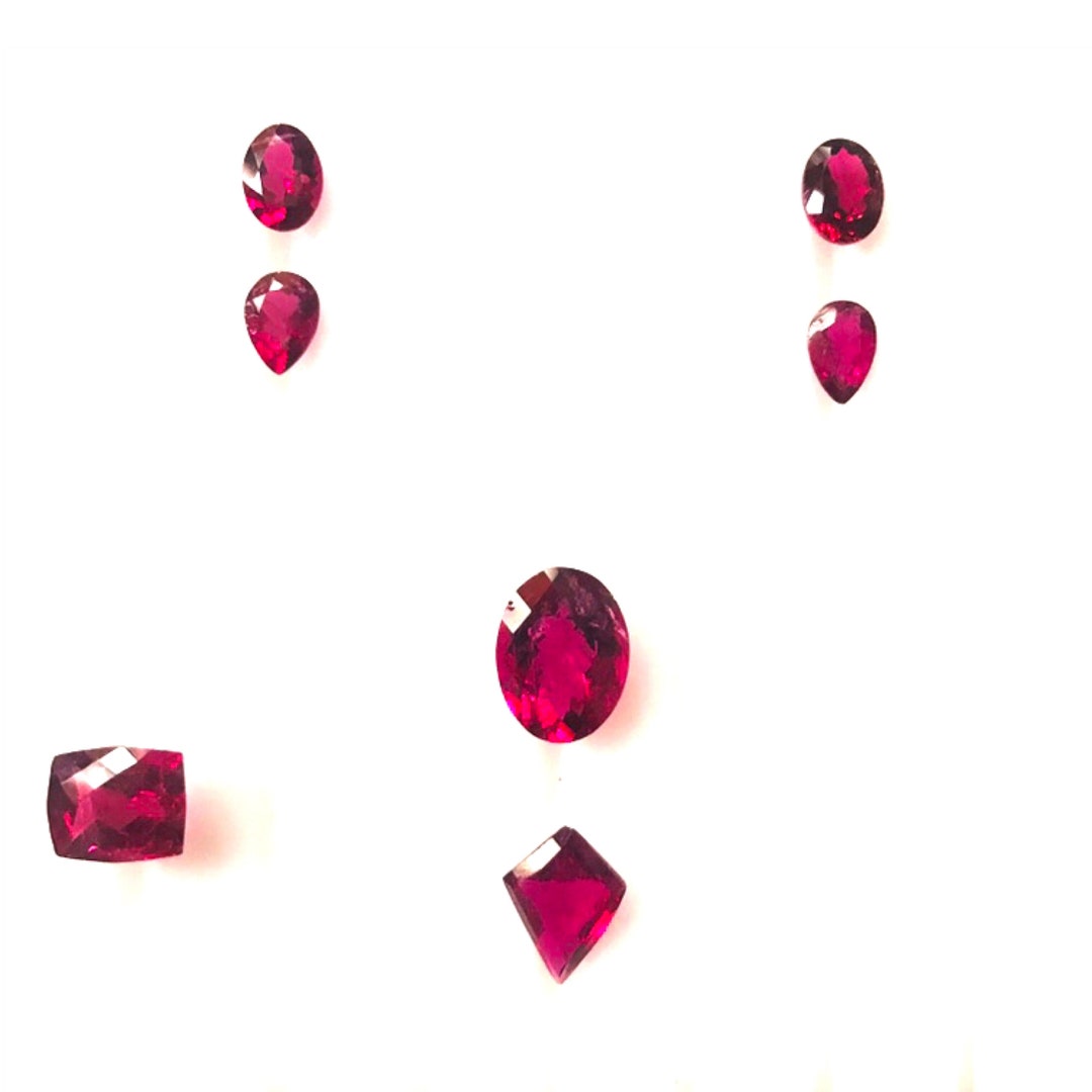 Natural Rubellite Tourmaline Layout Cut ,natural Rubellite Faceted ...
