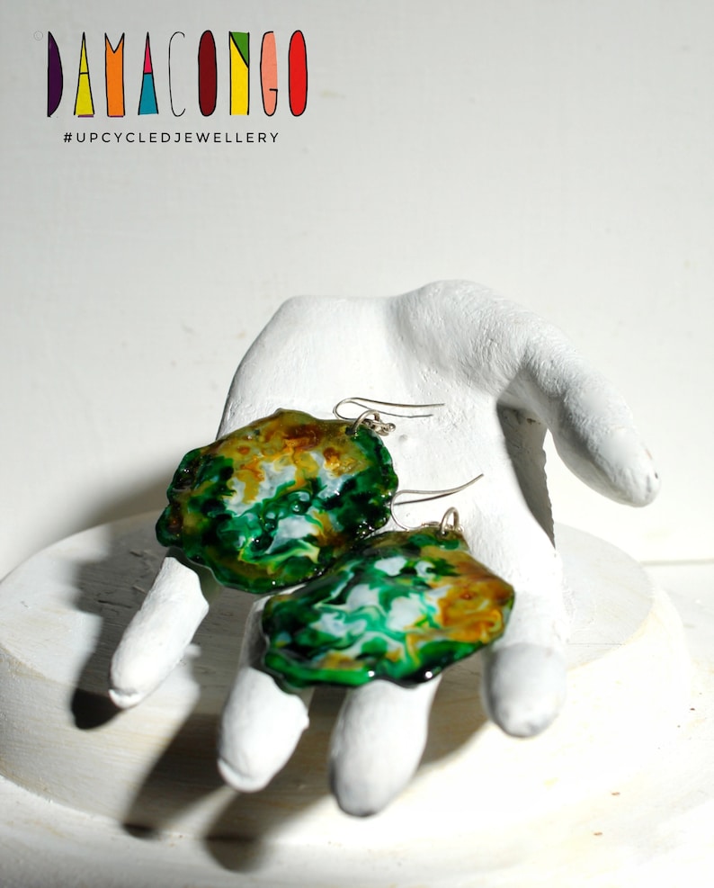 Earrings, Sustainable Jewelry, Recycled, Plastic Jewelry, Handmade ...