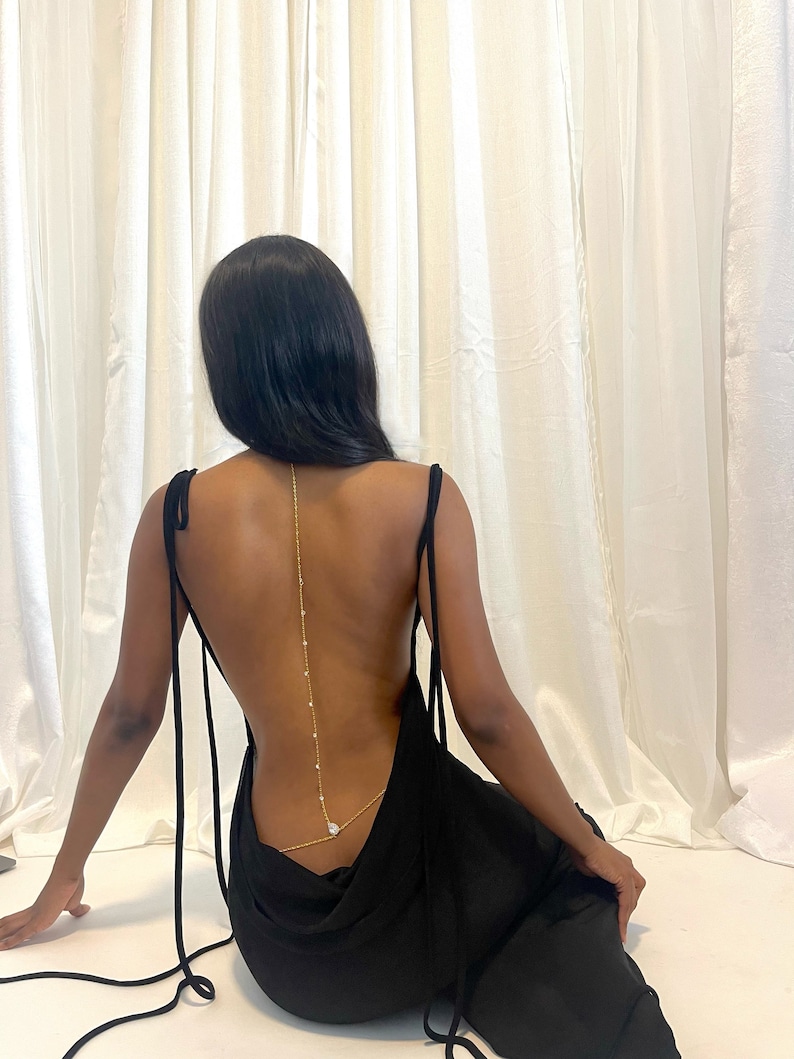 Diamond Cascade Back Chain - Etsy