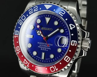 Seiko Mod Pepsi Gmt - Etsy
