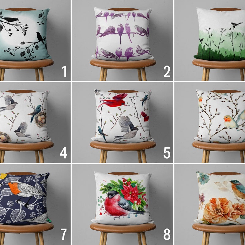 Bird Cushion Cover - Etsy