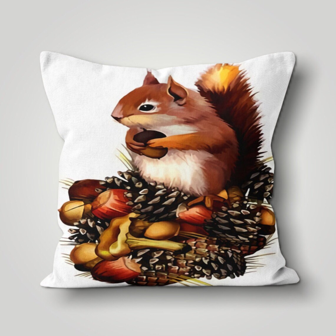 Cute Squirrel Throw Pillow Cover Animal Cushion Cover Cute - Etsy UK