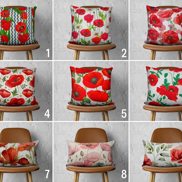 Poppy Pillows - Etsy