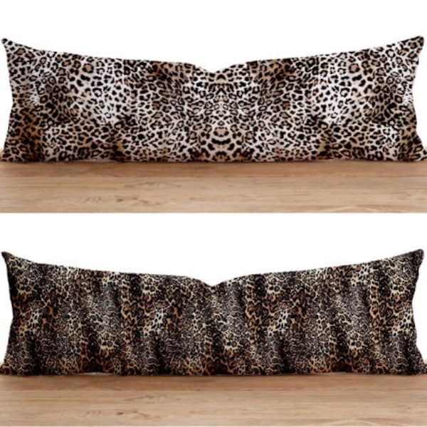 Leopard Bolster Pillow - Etsy
