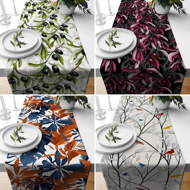 Olive Tree Table Runner - Etsy