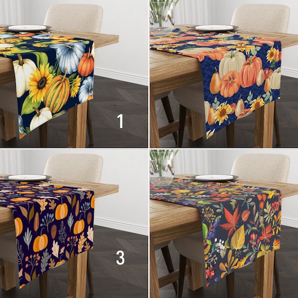 Blue Pumpkin Table Runner - Etsy