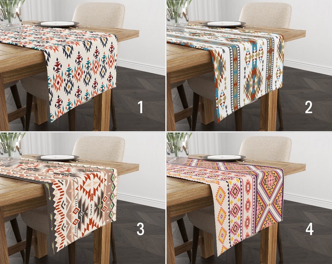 Native Design Table Runner Tribal Design Table Runner 12" X 60" Point ...