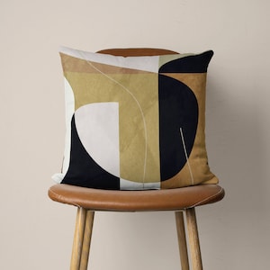 Mid Century Modern Pillow Case, Abstract Minimalist Throw Pillow Cover ...