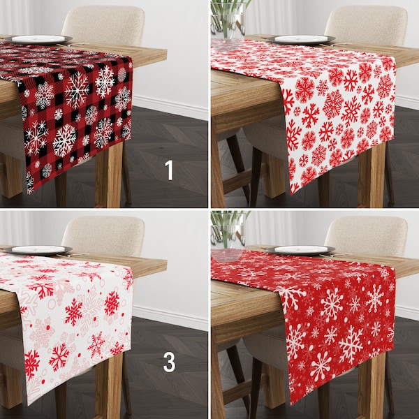 Black and Red Table Runner - Etsy