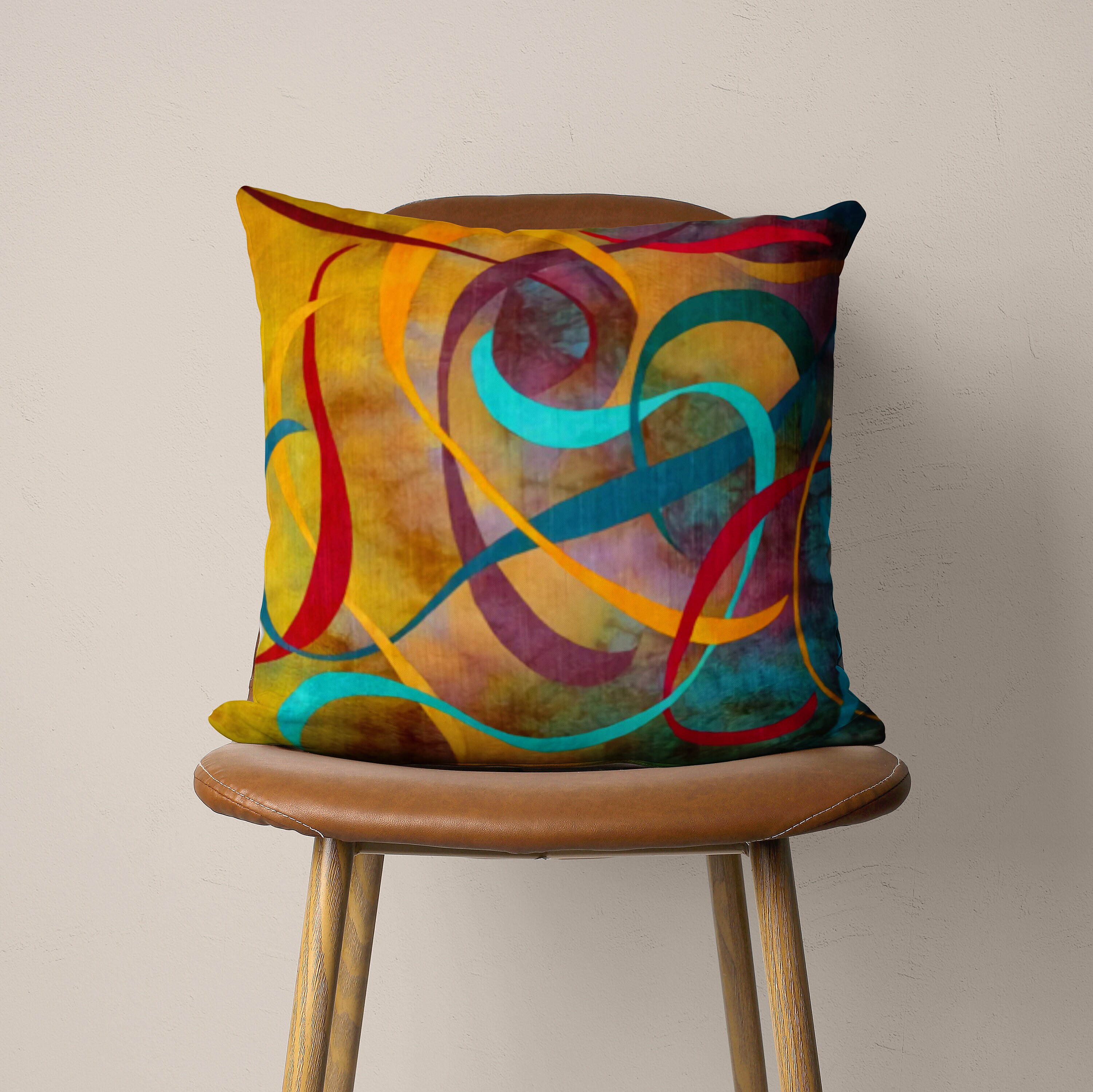 Abstract Vibrant Color Pillow Cases Bright Vivid Cushion - Etsy