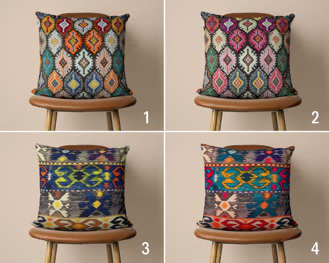 Colorful Aztec Design Pillow Cover, Southwestern & Ethnic Pillow Case ...