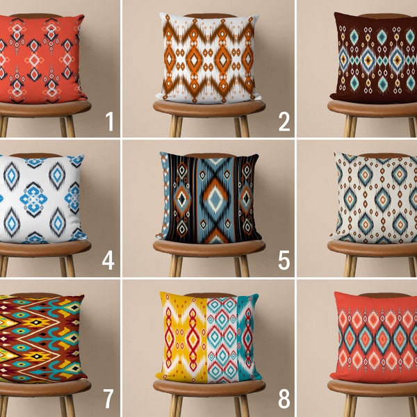 Outdoor Ikat Pillow - Etsy