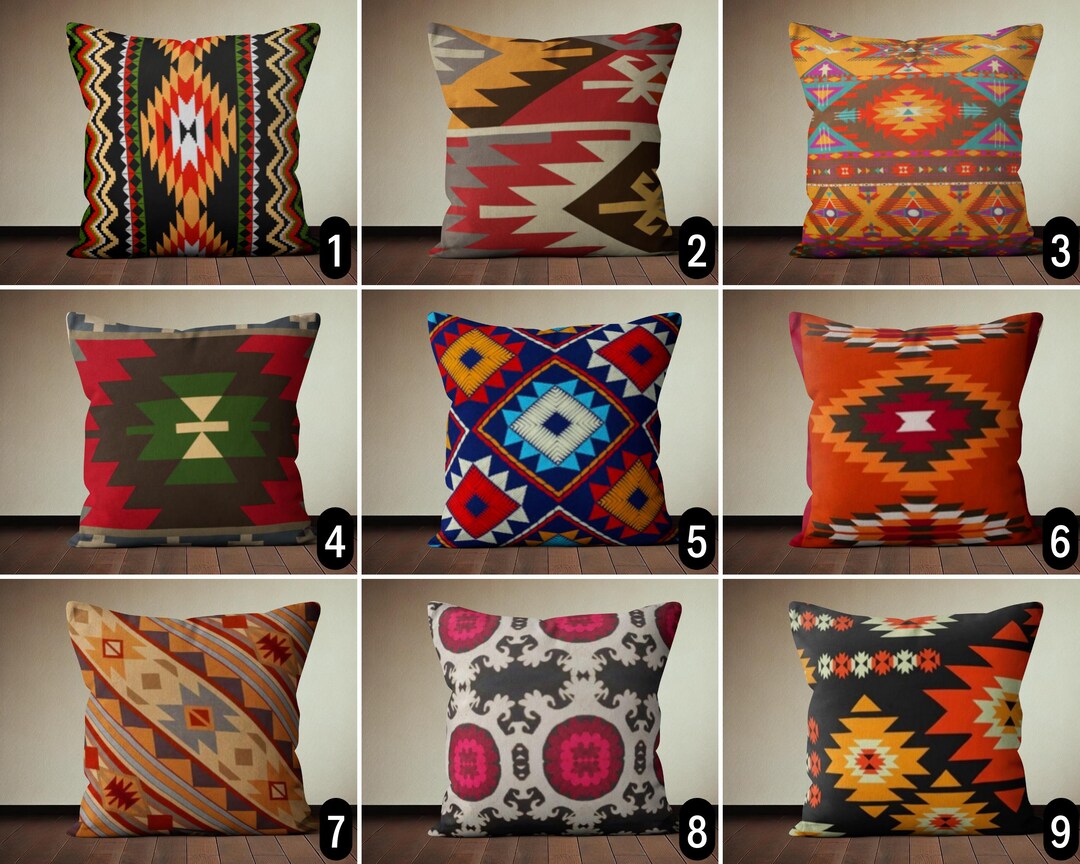 Boho Tribal Southwestern Throw Pillow Case, Ethnic Digital Print ...