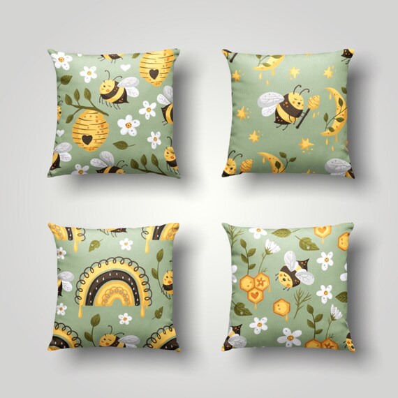 Cute Bee Pillow Cover Honey Pillow Case Animal Home Decor - Etsy