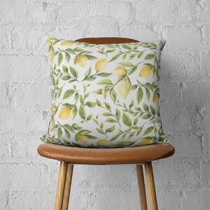 Lemon Branches Pillow Case, Citrus Pillow Cover, Summer Cushion Cover ...