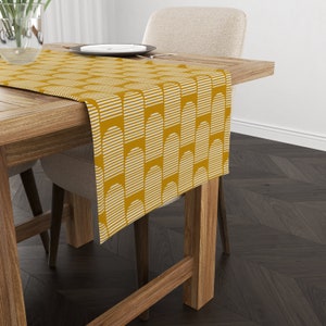 Mid Century Modern Rainbow Table Runner, Abstract Dresser & Console ...