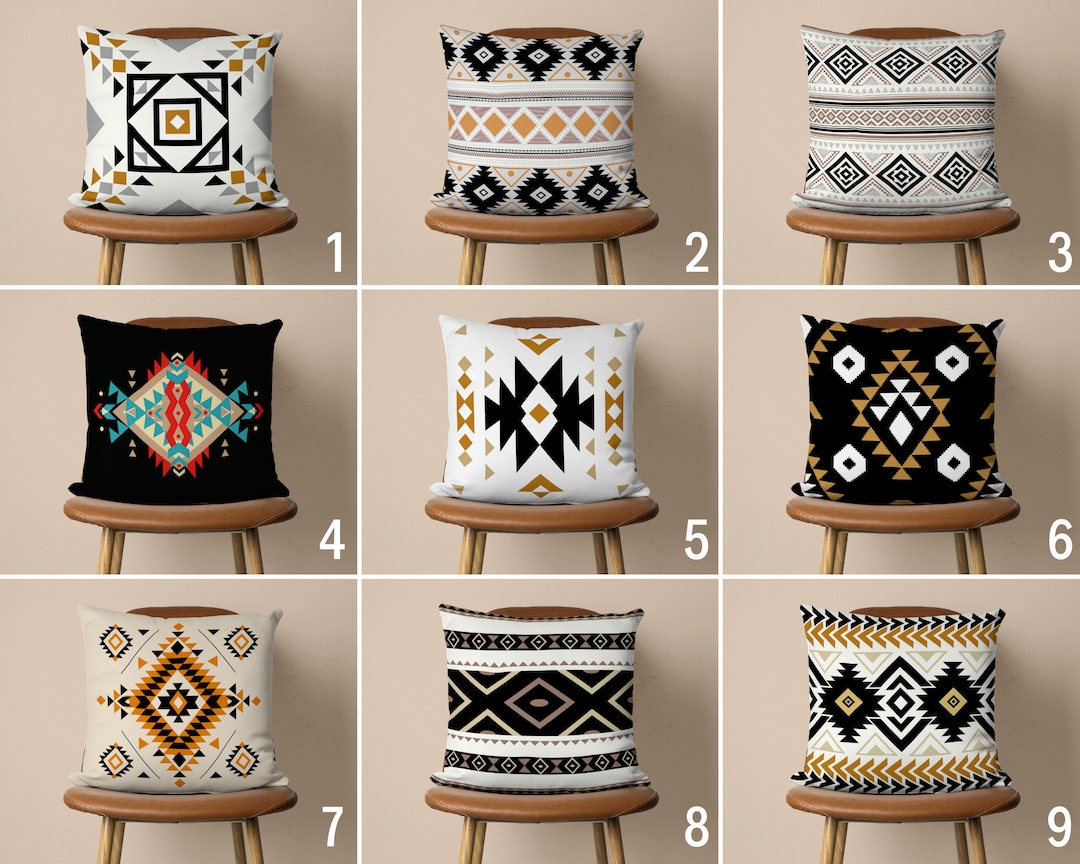 Aztec Print Pillow Cover, Southwestern Throw Pillow Case, Ethnic Tribal ...