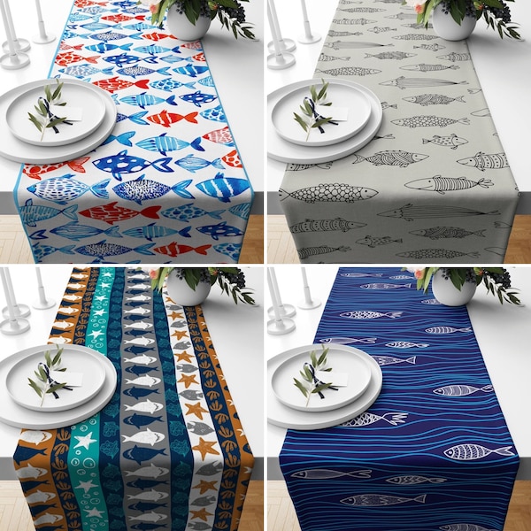 Fish Table Runner - Etsy