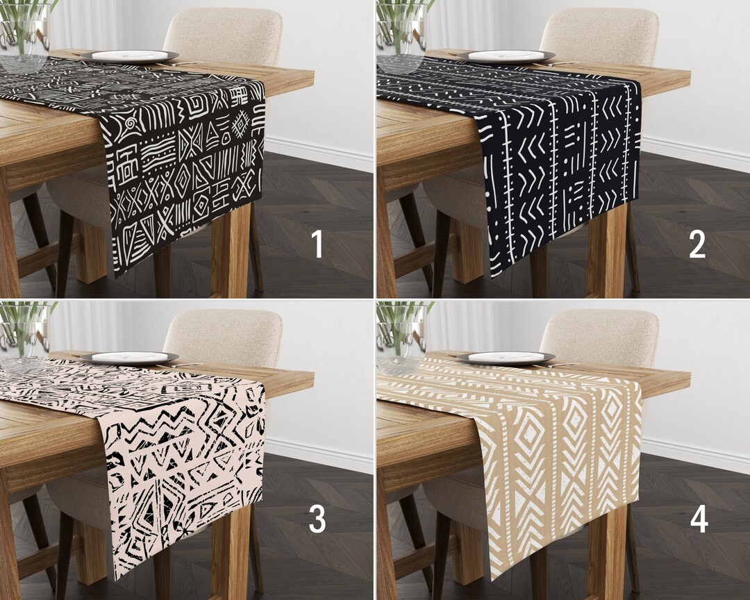 Ethnic Aztec Motifs Table Runner, Southwestern Runner, Tribal Pattern ...