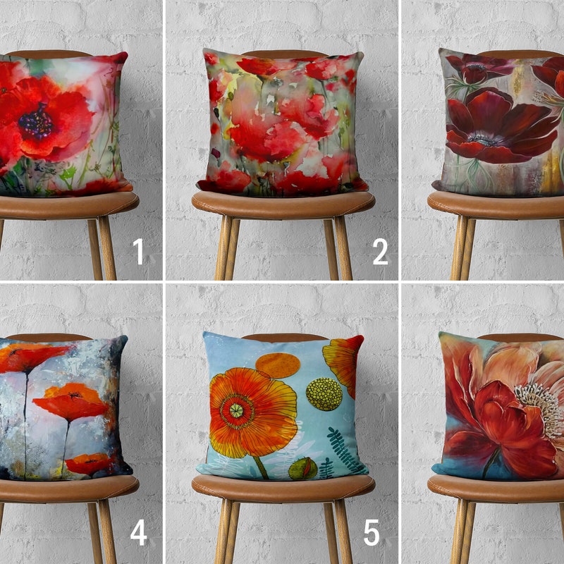 Poppy Pillows - Etsy