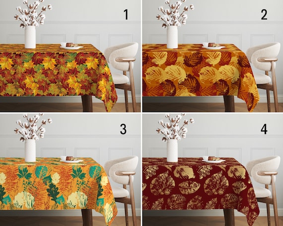Fall colored tablecloths store