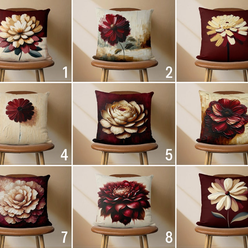 Maroon Pillows - Etsy
