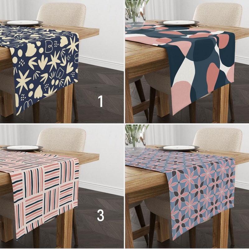 Pink Table Runner - Etsy