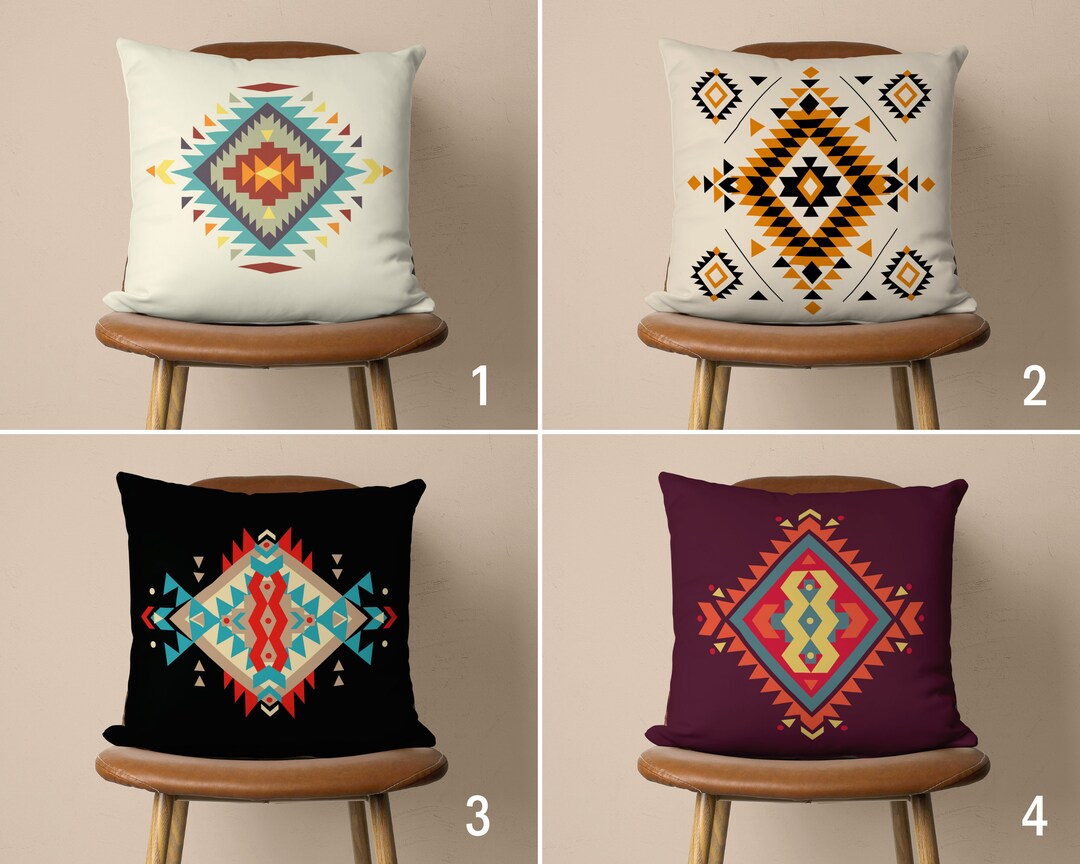 Tribal Aztec Pillow Covers, Native American Pillow Case, Ethnic Western ...