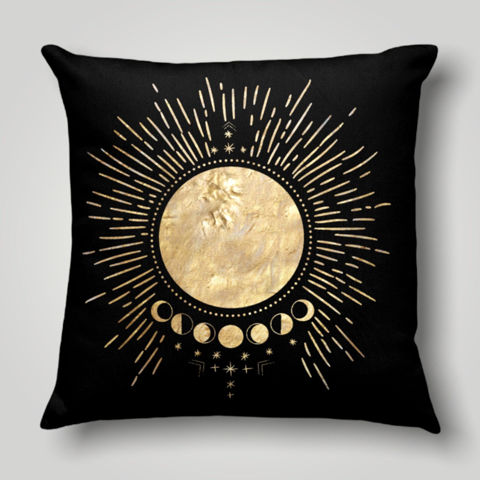 Boho Lunar Pillow Cover Moon Phases Pillow Case Celestial | Etsy