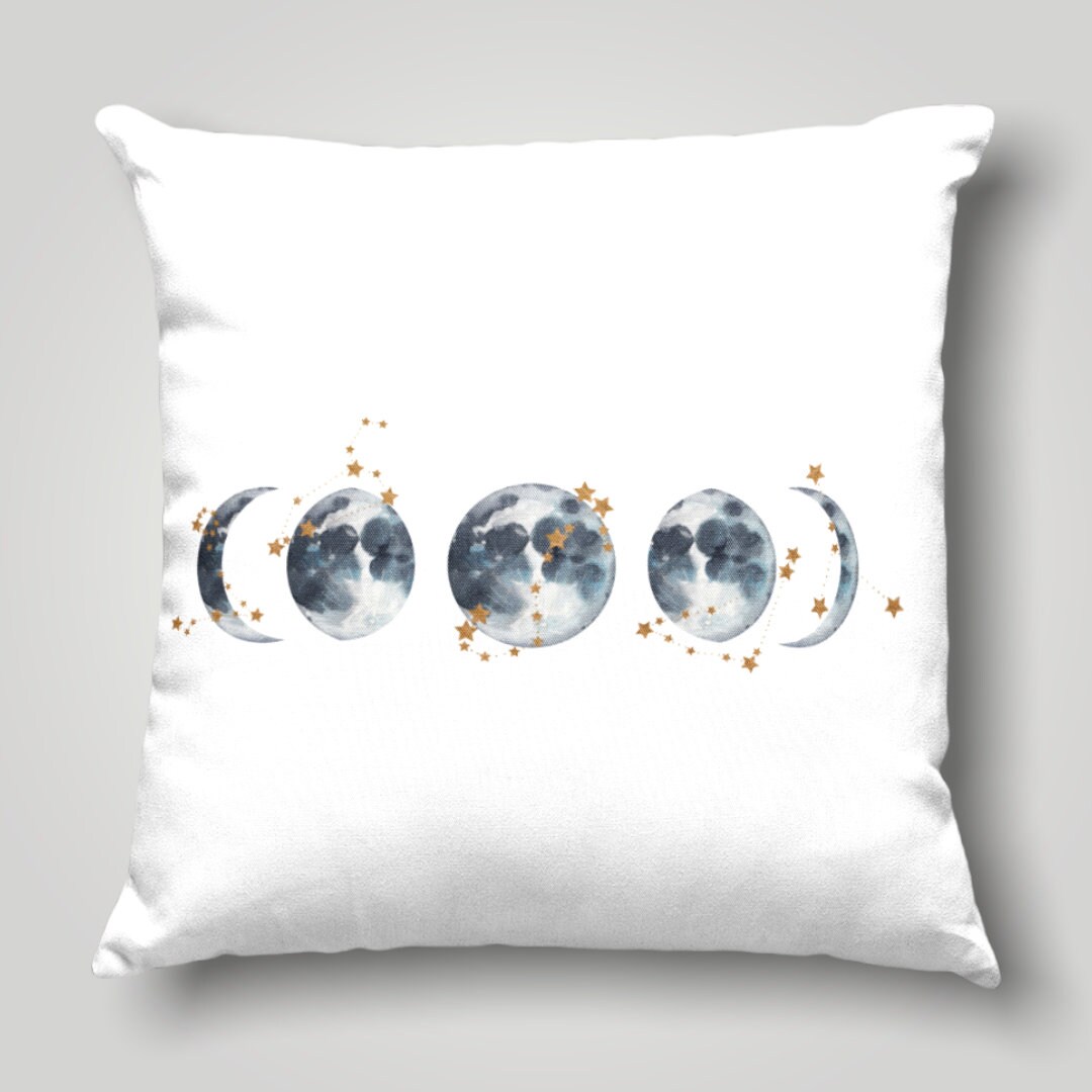 Boho Lunar Pillow Cover Moon Phases Pillow Case Celestial | Etsy