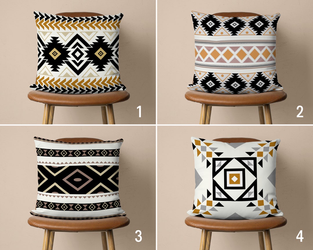 Aztec & Rug Pillow Cover, Southwestern Pillow Case, Ethnic Cushion ...