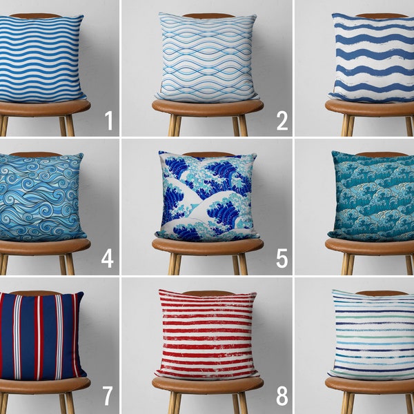 Waves Pillow - Etsy