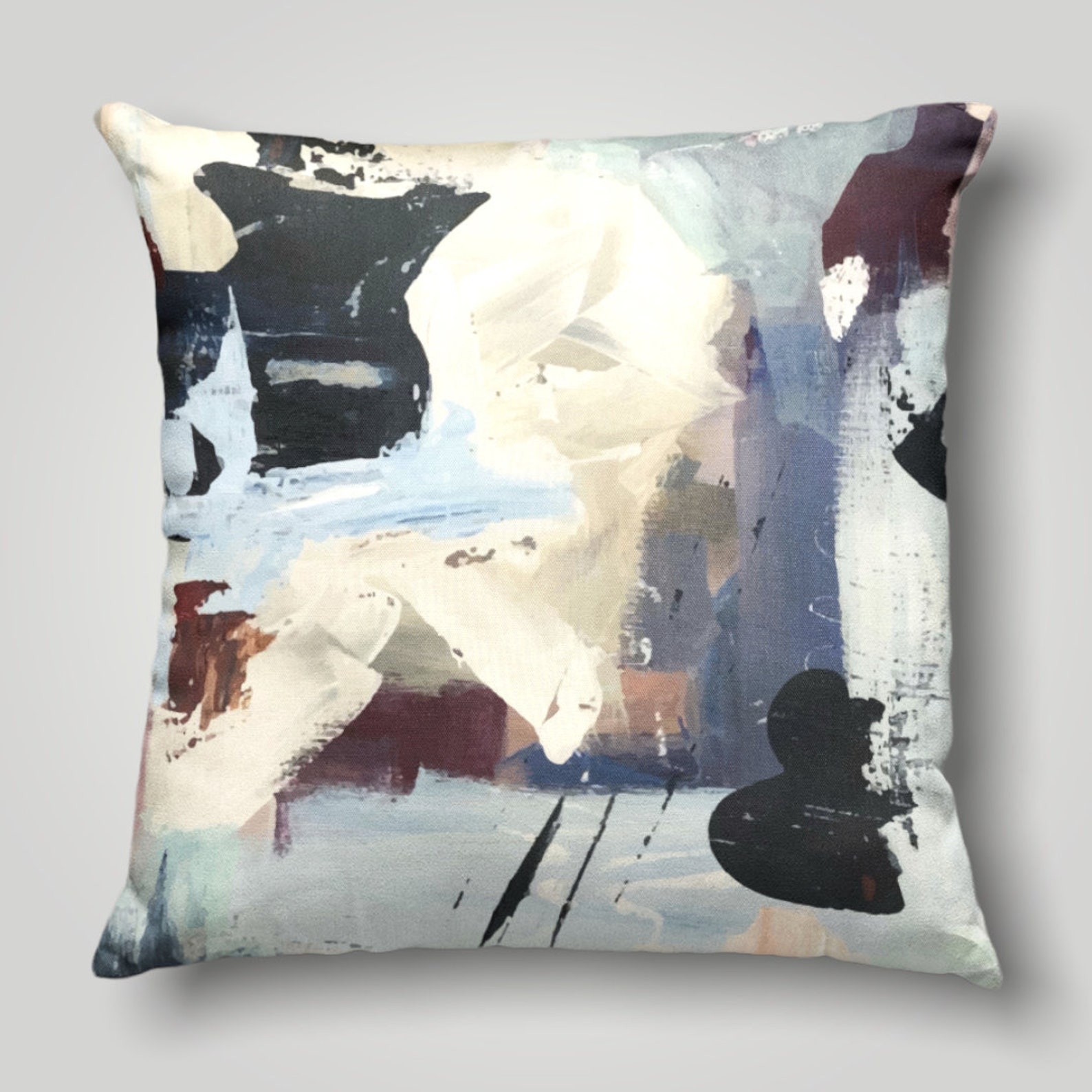 Modern Abstract Painting Pillow Case Brush Art Cushion Cover - Etsy