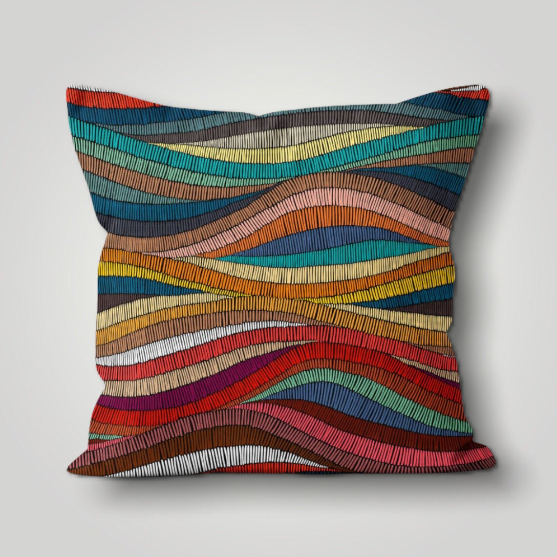 Abstract Colorful Pillow Covers Bright Vivid Multi-colored - Etsy